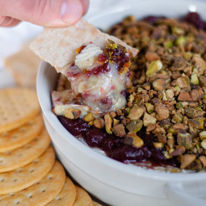 Easy Baked Brie With Raspberry Jam And Pistachios - Our Love Language ...