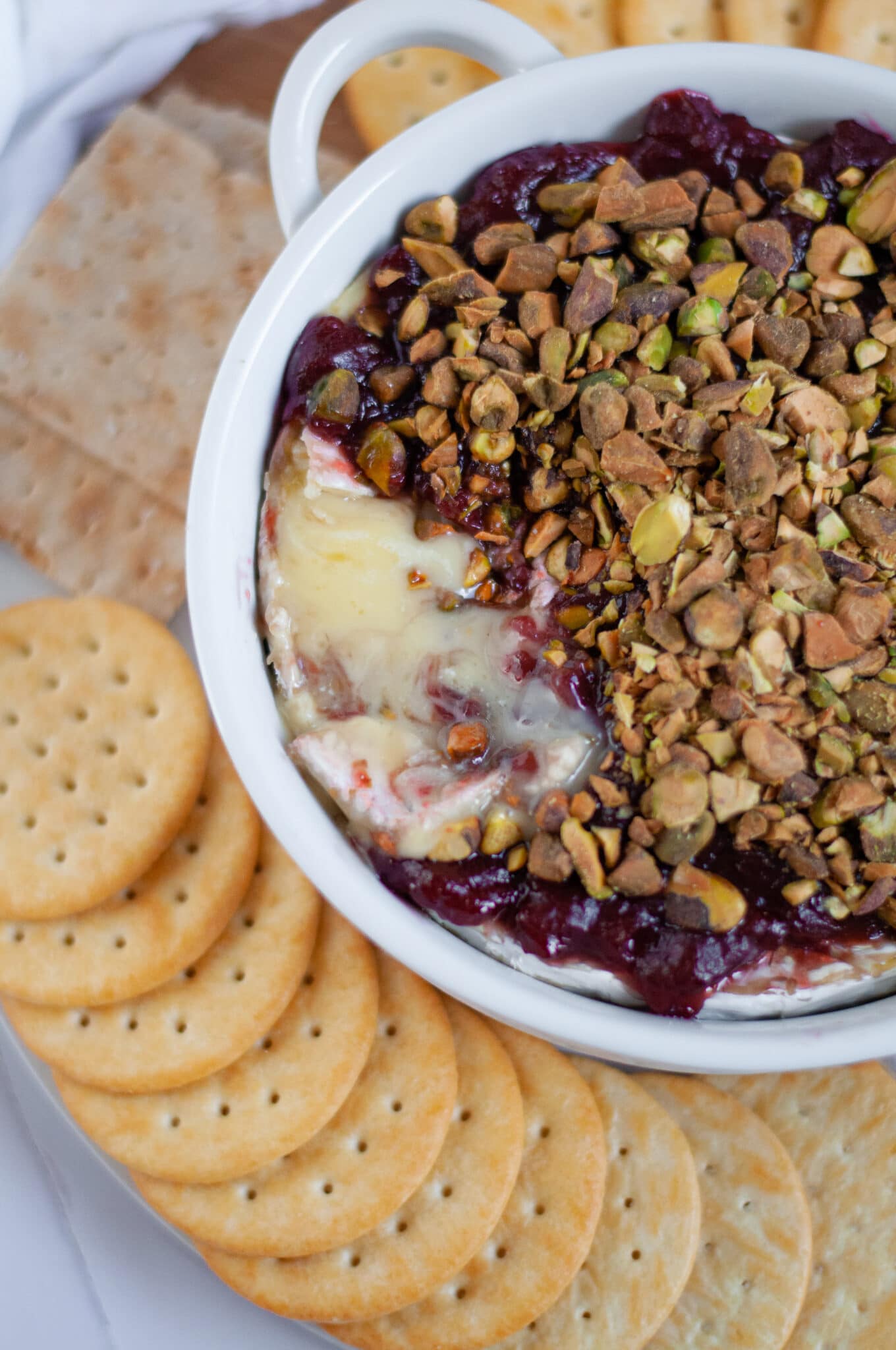 Easy Baked Brie With Raspberry Jam And Pistachios - Our Love Language ...