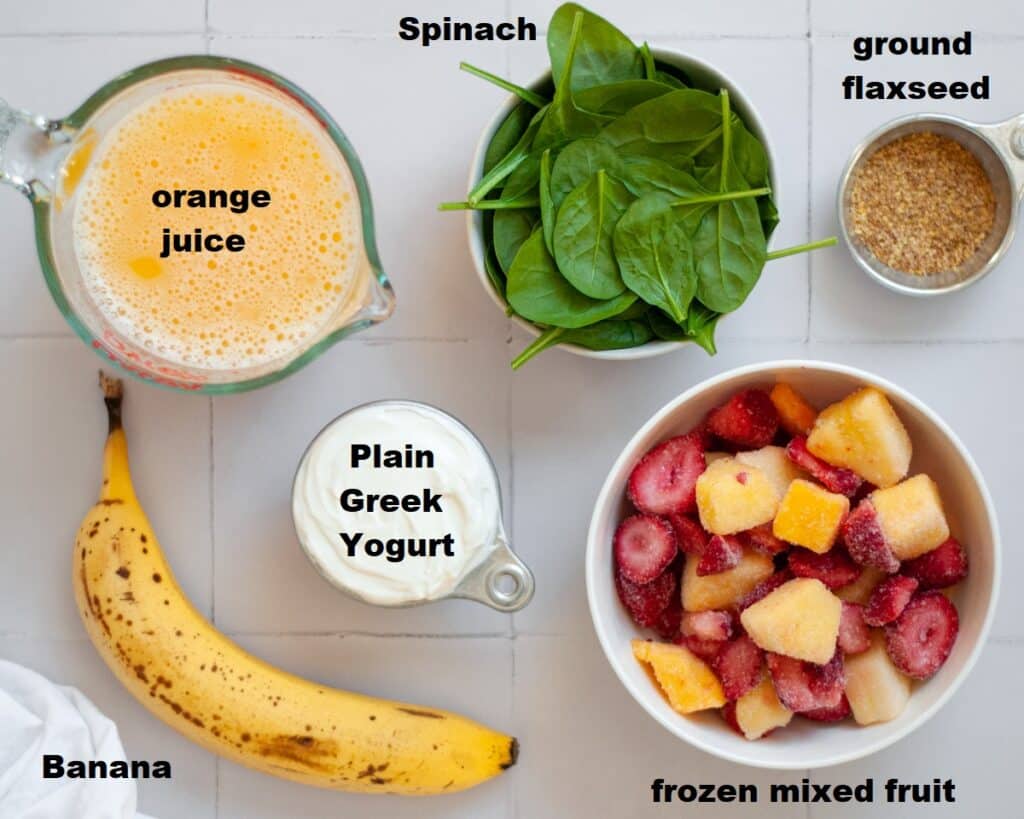 Easy Frozen Fruit Smoothie with Spinach - Our Love Language is Food