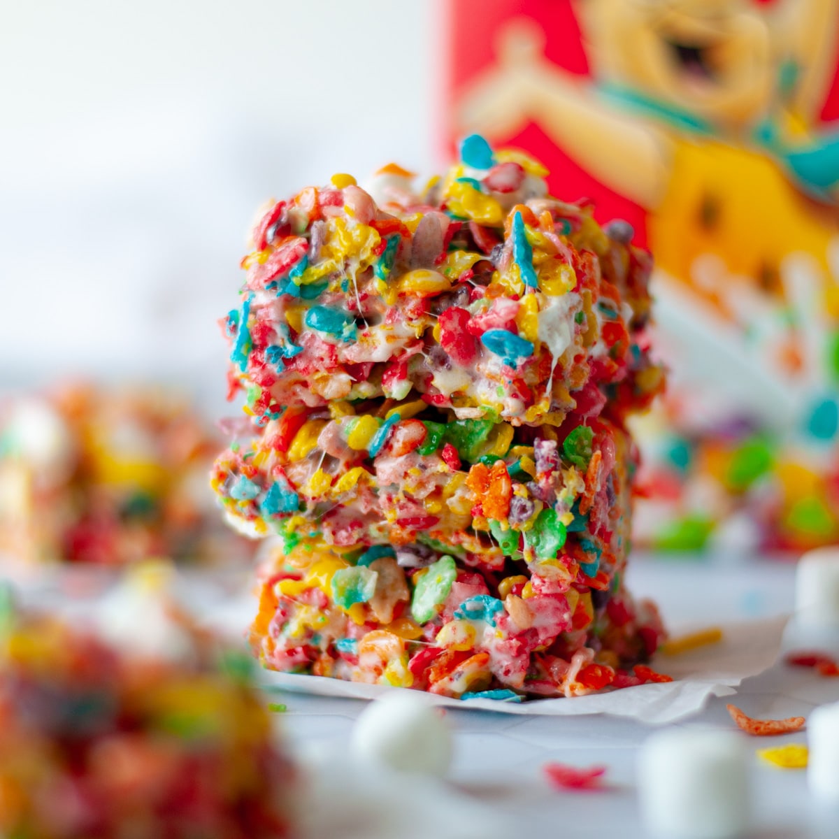 Marshmallow Fruity Pebbles Treats