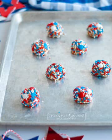 Red, White, & Blue "Fireworks" 4th of July Cookies