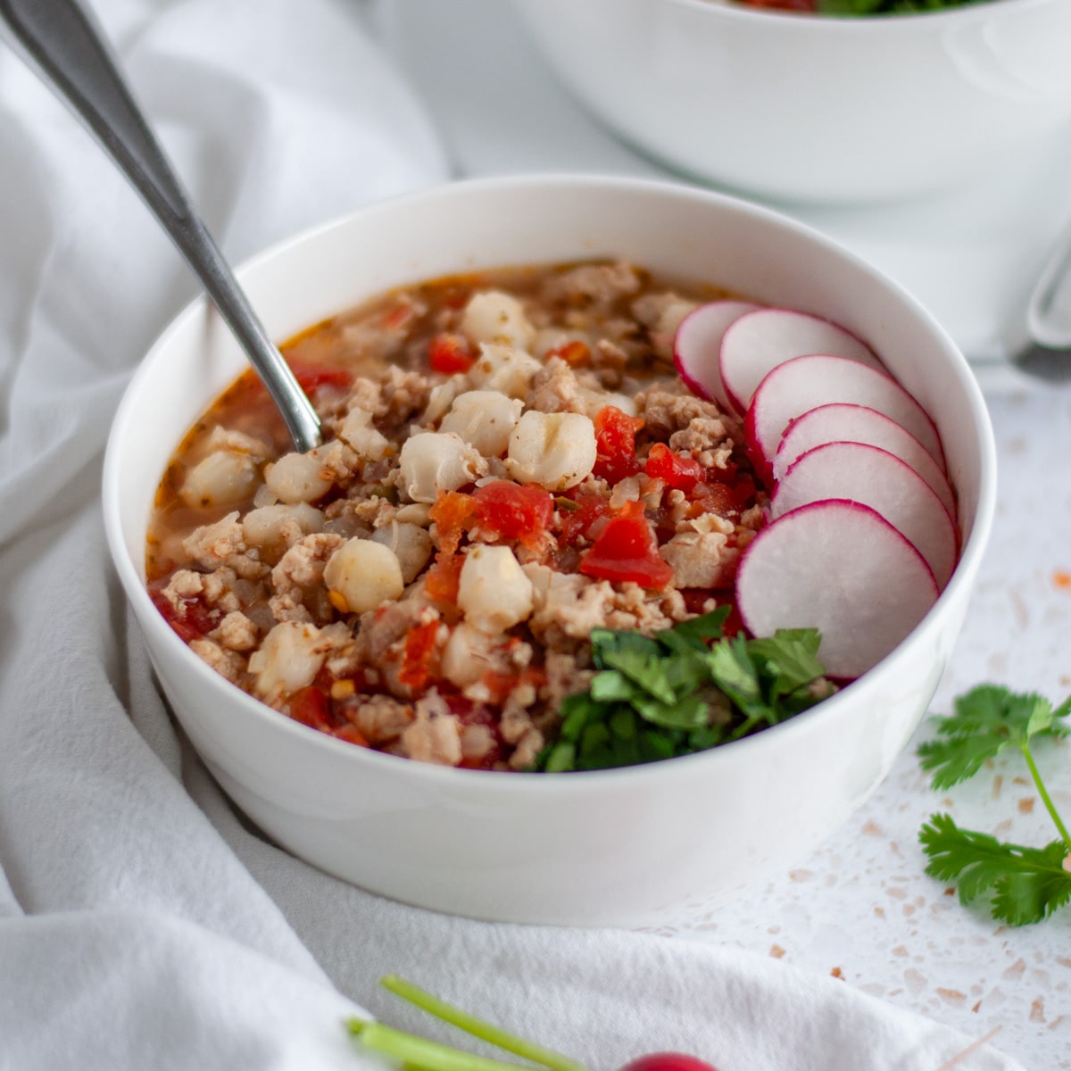 How to Make Pozole Rojo with Ground Chicken