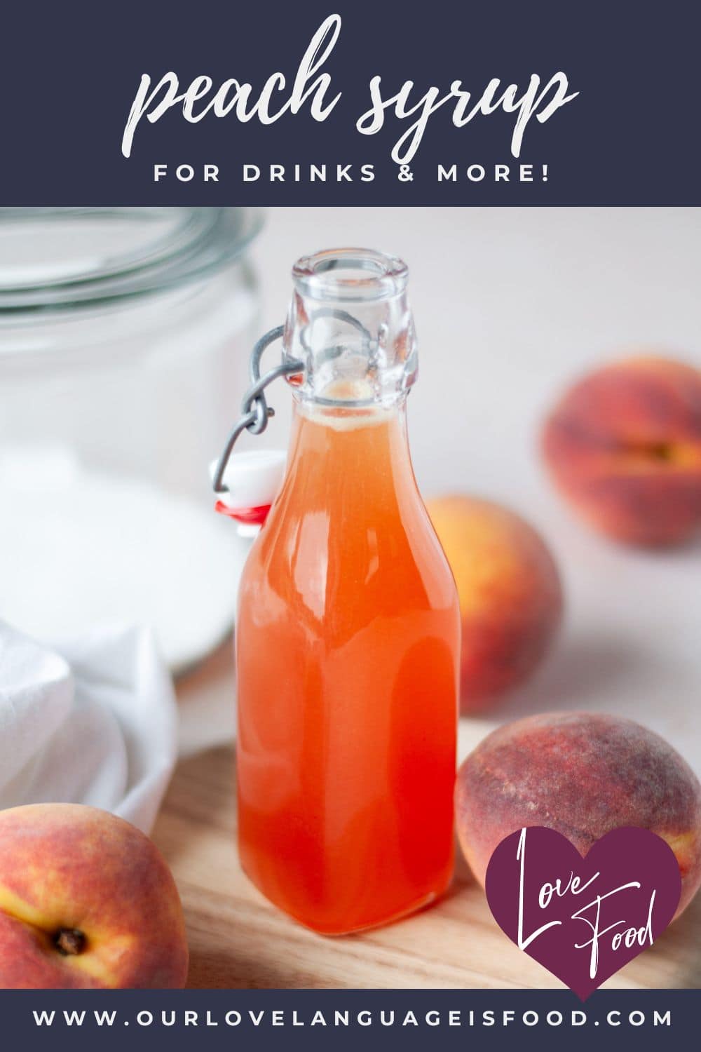 Homemade Peach Syrup Recipe (using Fresh or Frozen Peaches!)
