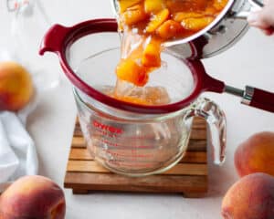 Homemade Peach Syrup Recipe (using Fresh or Frozen Peaches!)