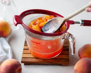 Homemade Peach Syrup Recipe (using Fresh or Frozen Peaches!)