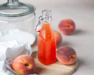 Homemade Peach Syrup Recipe (using Fresh or Frozen Peaches!)