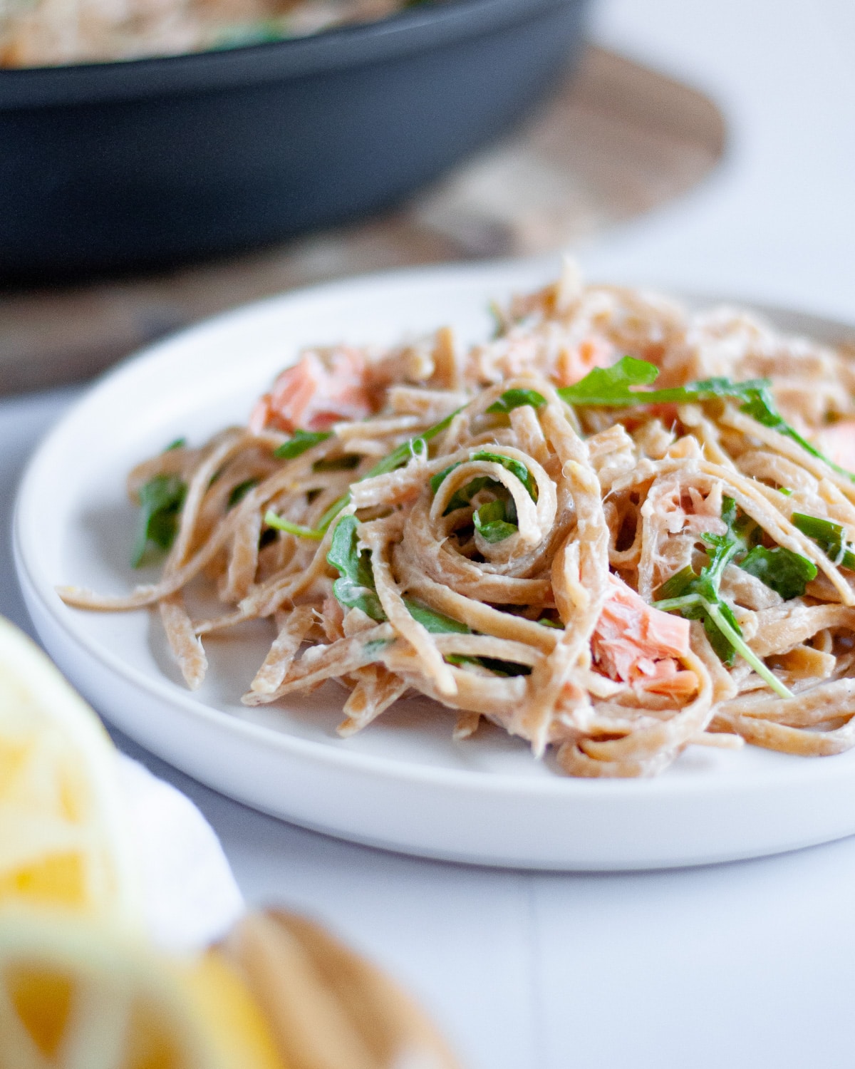 Creamy Lemon Salmon Pasta - Our Love Language is Food