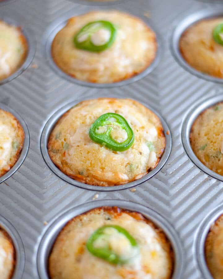 Jalapeño Cheddar Cornbread Muffins - Easy Loaded Cornbread Recipe - Our ...
